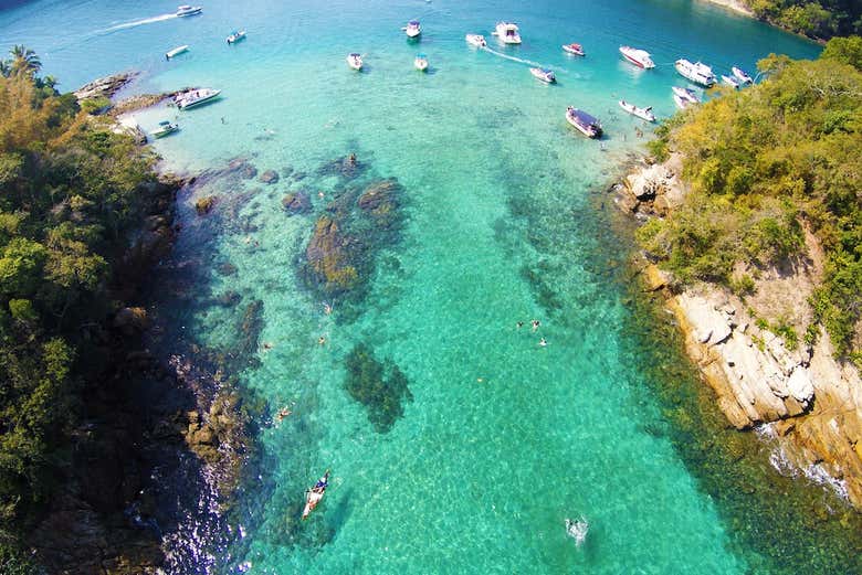 Lagoa Azul Boat Ride + Ilha Grande Beaches from Angra dos Reis