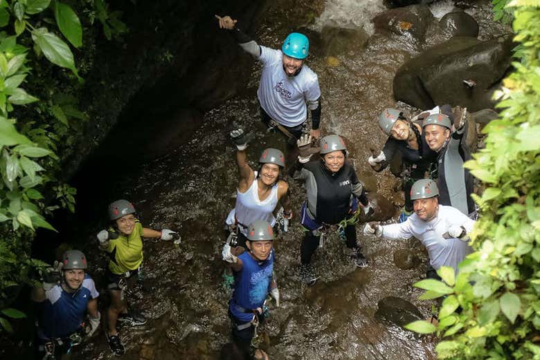 Abseiling in La Roca Canyoning, Arenal