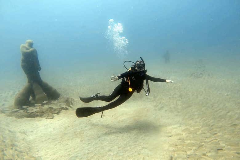 Buceo en el Museo Atlántico de Lanzarote, Playa Blanca