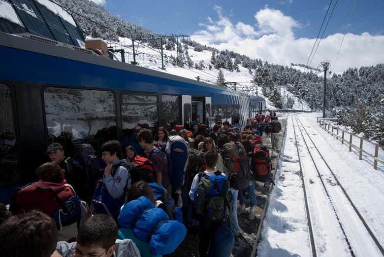 Train à crémaillère de la Vallee de Nuria depuis Ribes de Freser